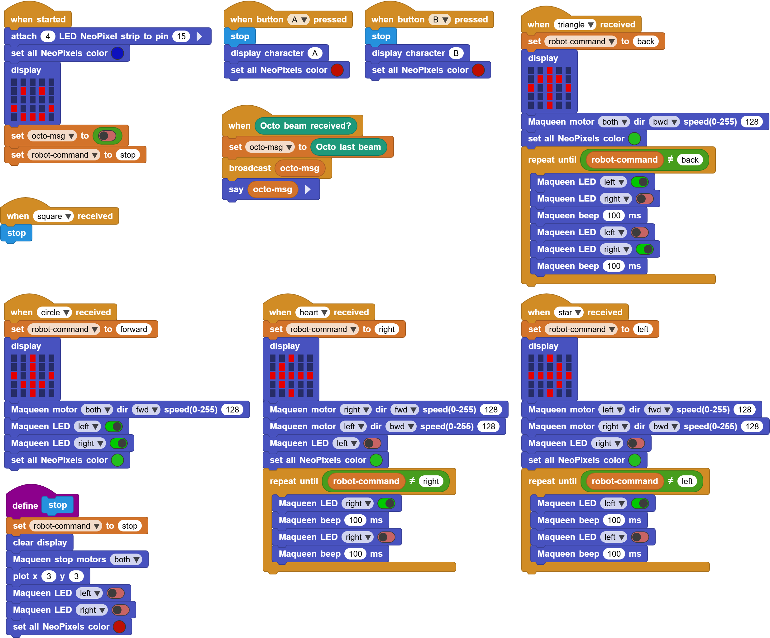 Using OctoStudio to Remotely Control a micro:bit Maqueen Robot ...